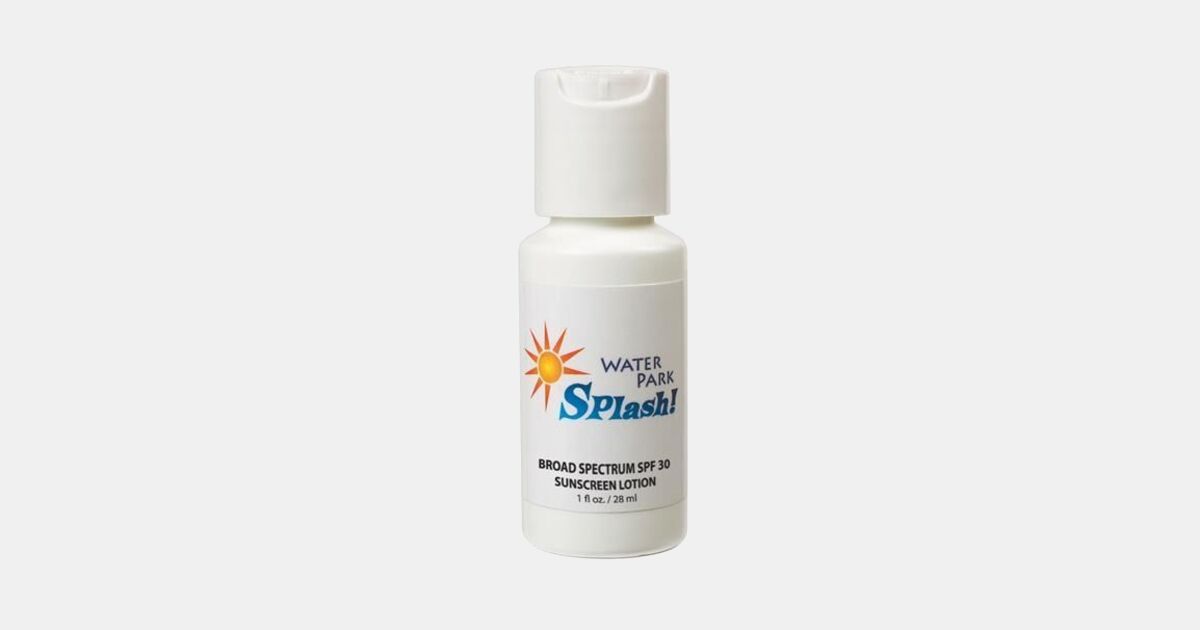 1 Oz Spf 30 Sunscreen Bottle with your logo | ImprintLogo.com