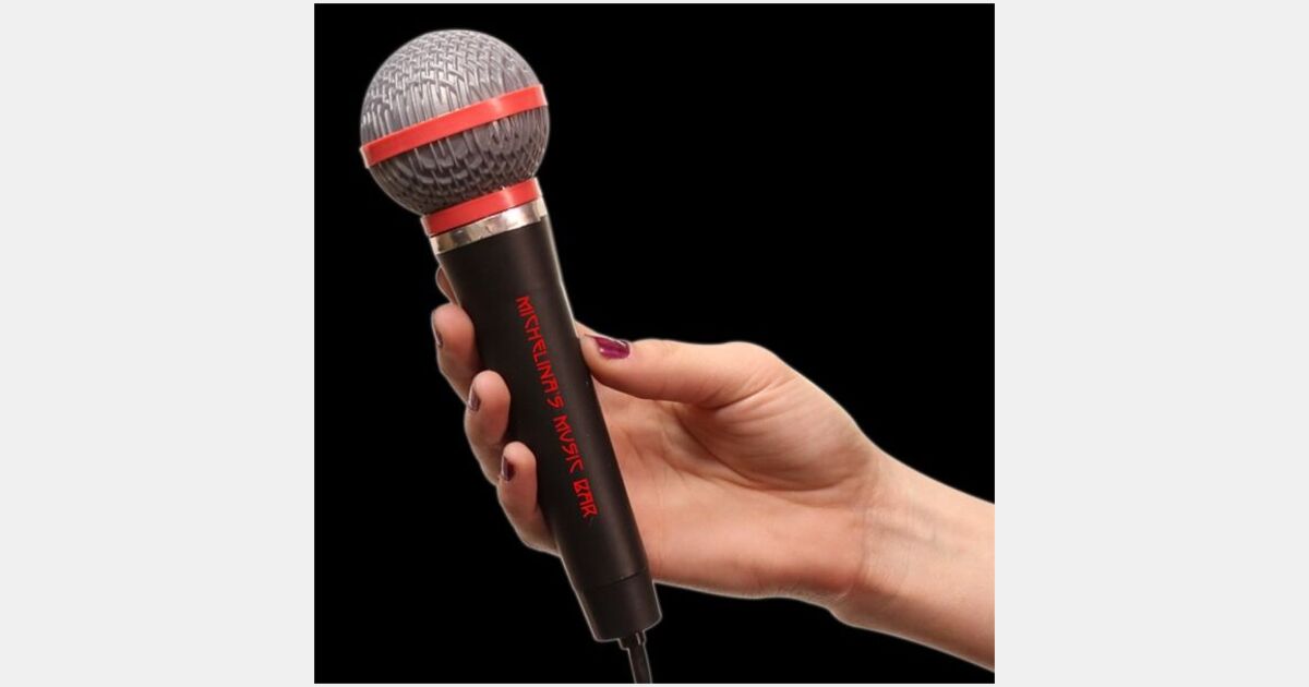 10" Plastic Toy Microphone with your logo | ImprintLogo.com