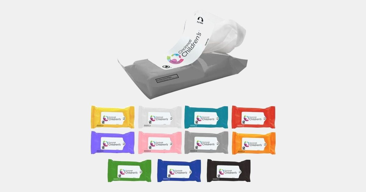Custom Printed Hand Wipes 15 Count with your logo | ImprintLogo.com