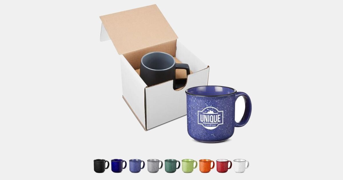15 oz. Campfire Ceramic Mug in Individual Mailer with your logo ...