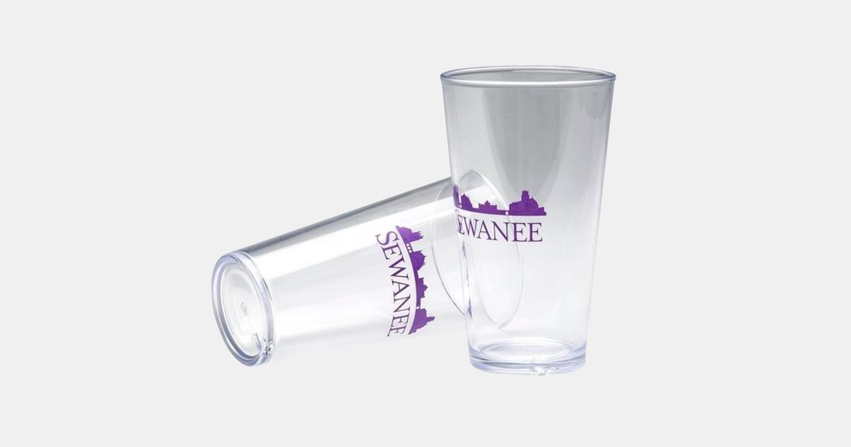 Custom Imprint Pint Glass Plastic Pub Lite Tumbler 16 oz. | ImprintLogo.com