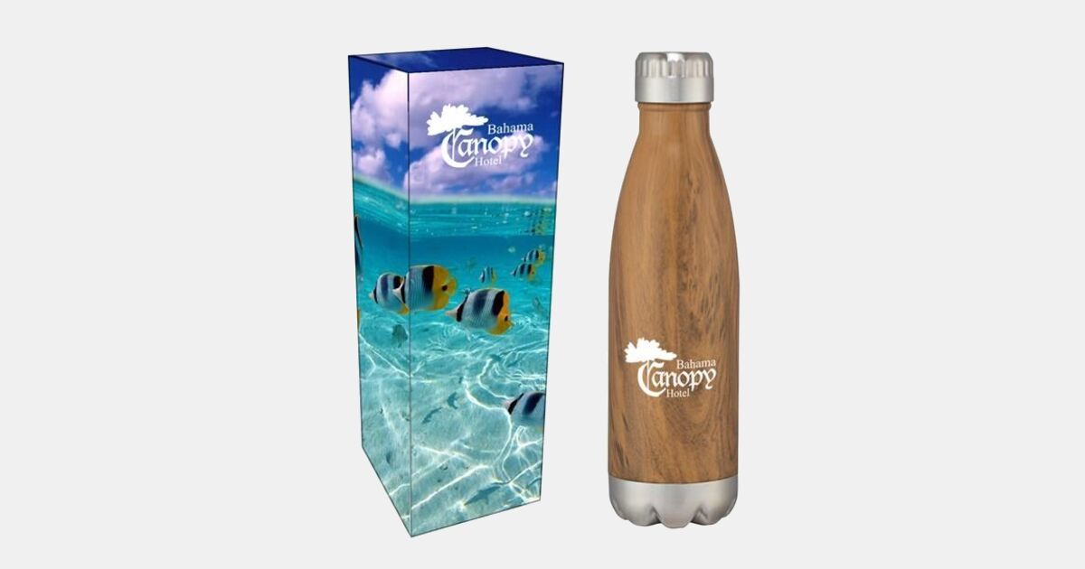 16 Oz Swig Stainless Steel Woodtone Bottle With Custom Box with your ...
