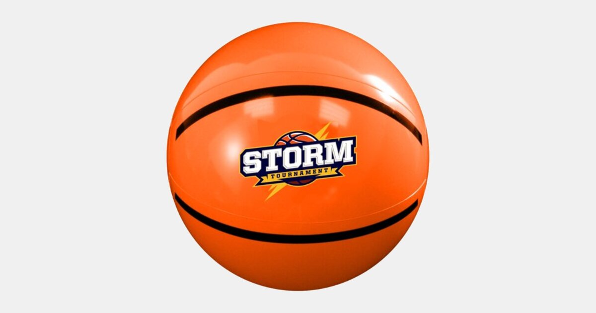 Custom Printed Sport Beach Ball - Basketball 16" with your logo ...
