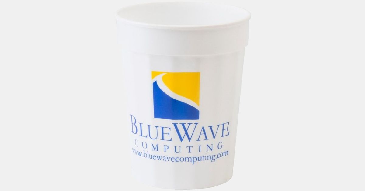 USA Made 17 Oz Fluted Stadium Plastic Cup with your logo | ImprintLogo.com