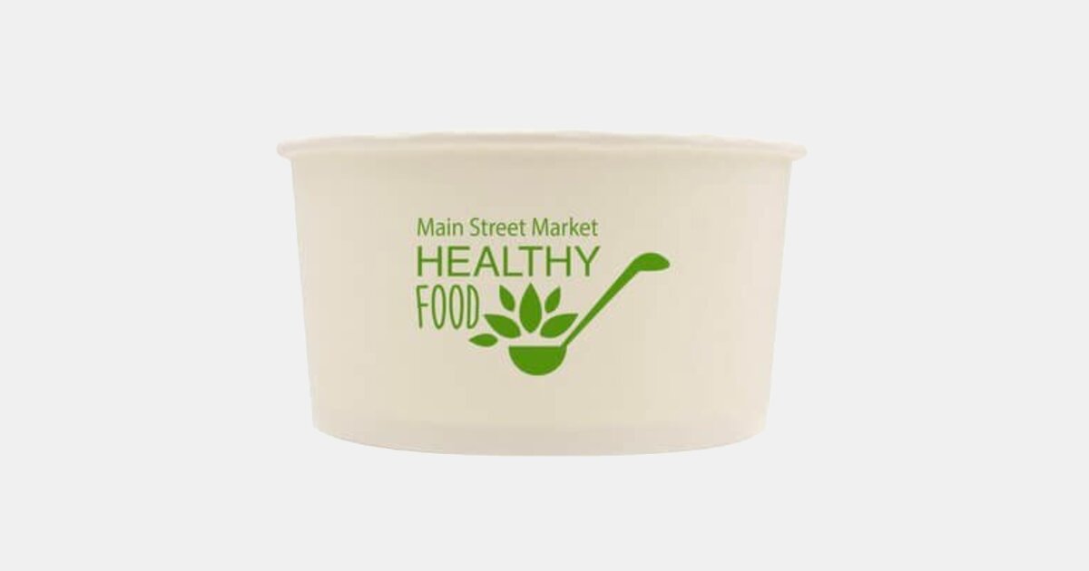 USA Made 24 Oz Paper Food Container with your logo | ImprintLogo.com