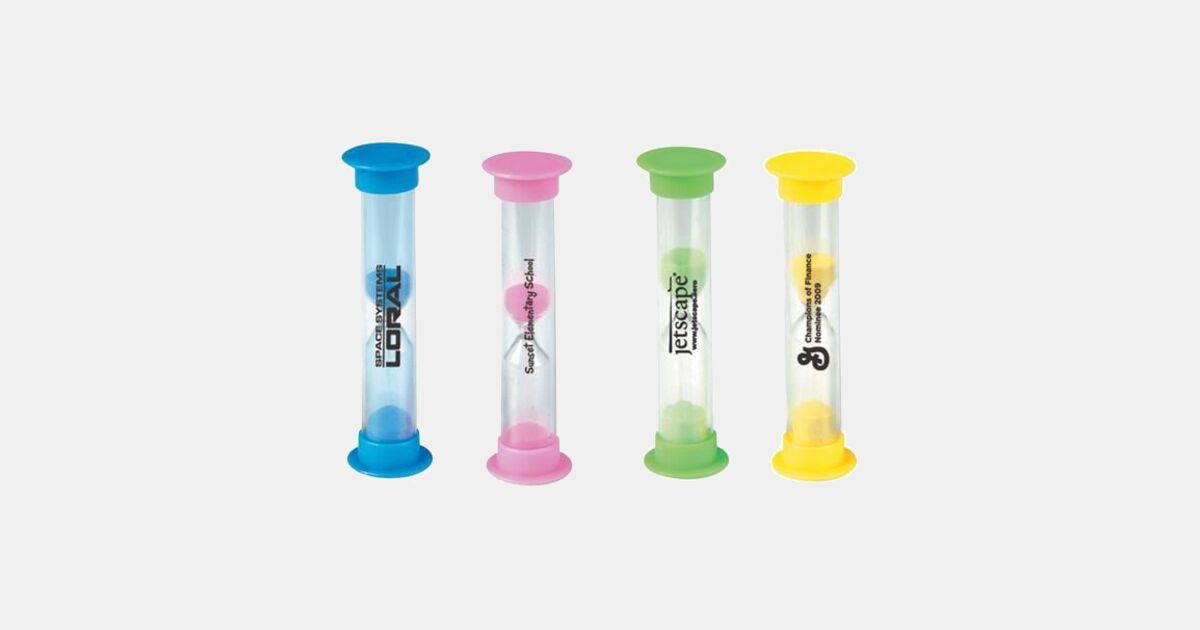 Custom Printed Assorted Sand Timers with your logo | ImprintLogo.com
