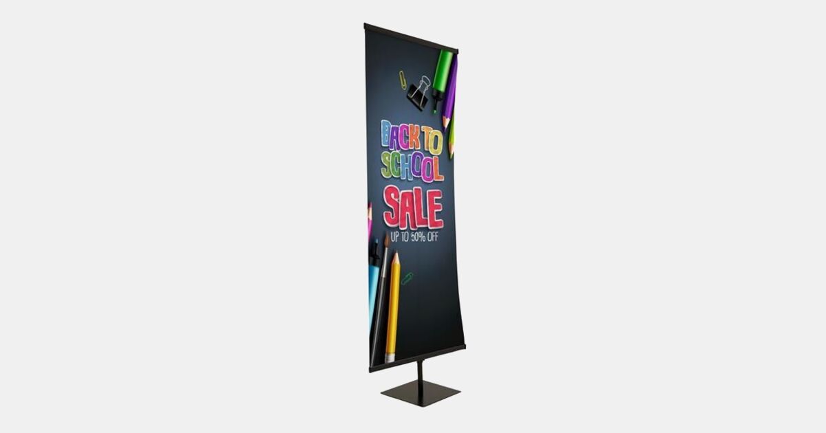 30" Everyday Snap Rail Banner Display Kit with your logo | ImprintLogo.com