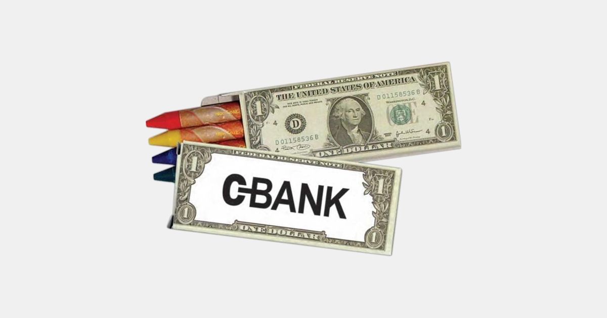 Custom Imprinted 4 Pack Money Crayons with your logo | ImprintLogo.com