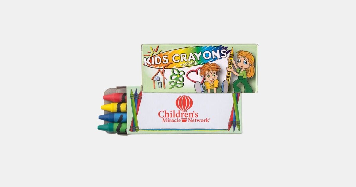 4 Pack Washable Crayons with your logo | ImprintLogo.com