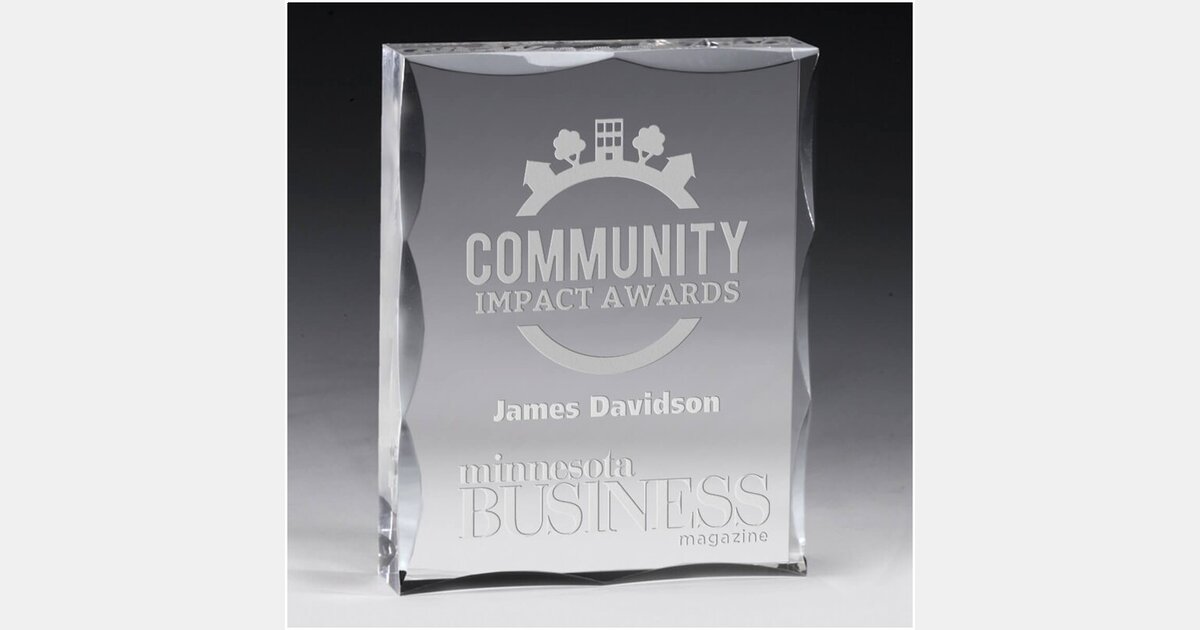 4" x 5" x 1"- Scalloped Acrylic Paperweight Awards - Laser with your ...