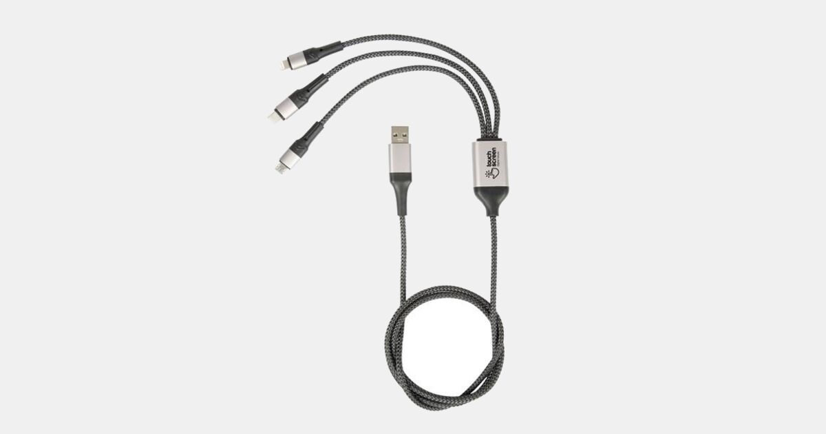 6-in-1 3 Ft. Multifast Charging Cable with your logo | ImprintLogo.com