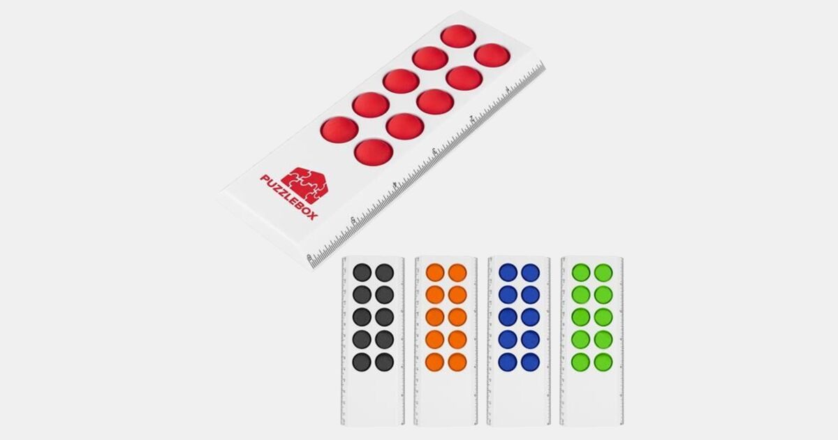 6" Push Pop Stress Reliever Ruler with your logo | ImprintLogo.com