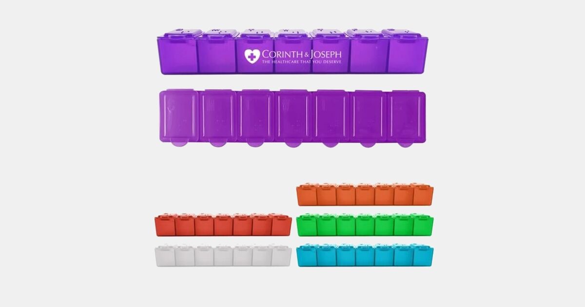 7 Day Pill Container with your logo | ImprintLogo.com