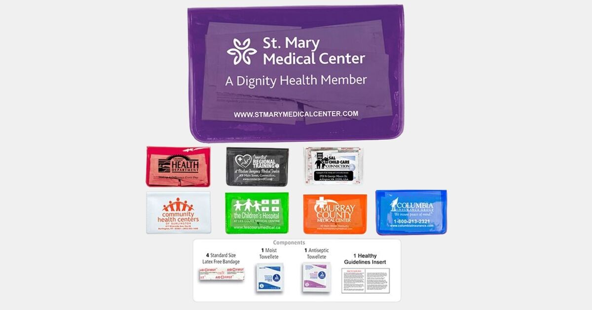 Heal-On-The-Go 7 Piece Economy Healthy Living Pack with your logo ...