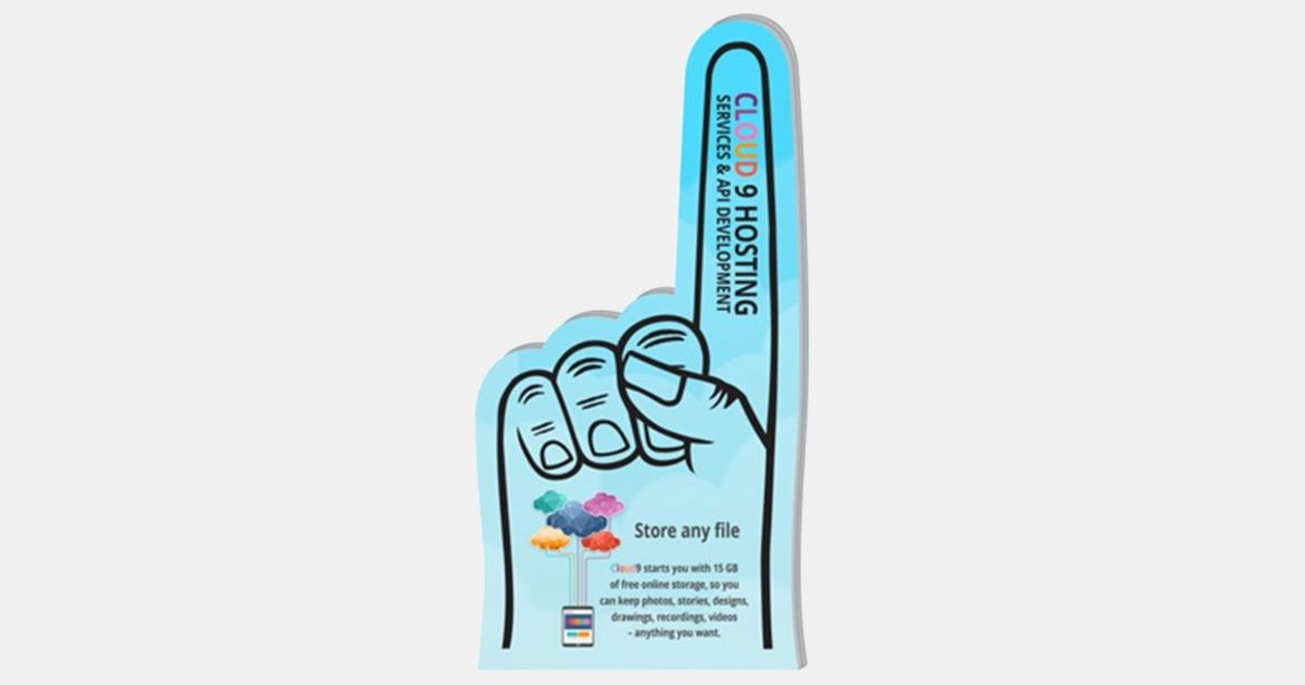 7.5" Eva Foam Hand Full Color with your logo | ImprintLogo.com