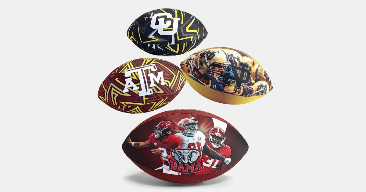 9" Fabric Football - Full Color with your logo | ImprintLogo.com
