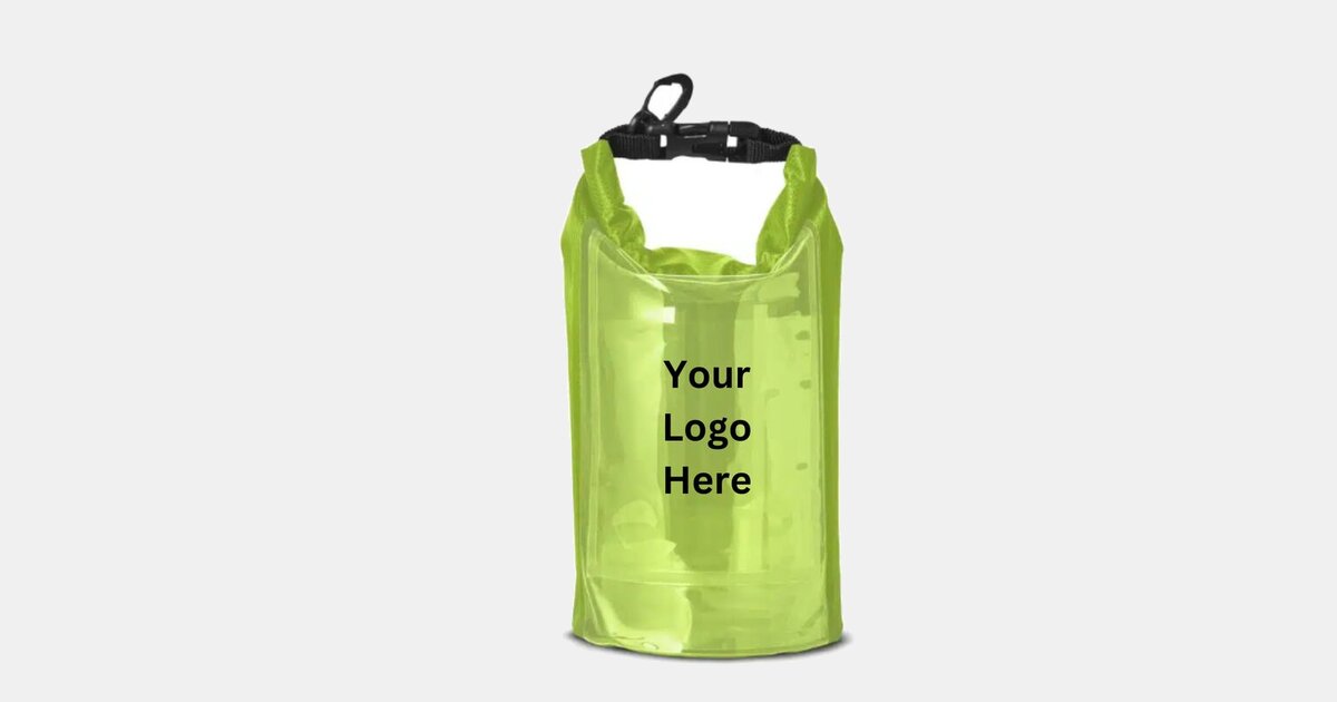 Custom Printed Water-Resistant Dry Bag With Mobile Pocket 2L with your ...