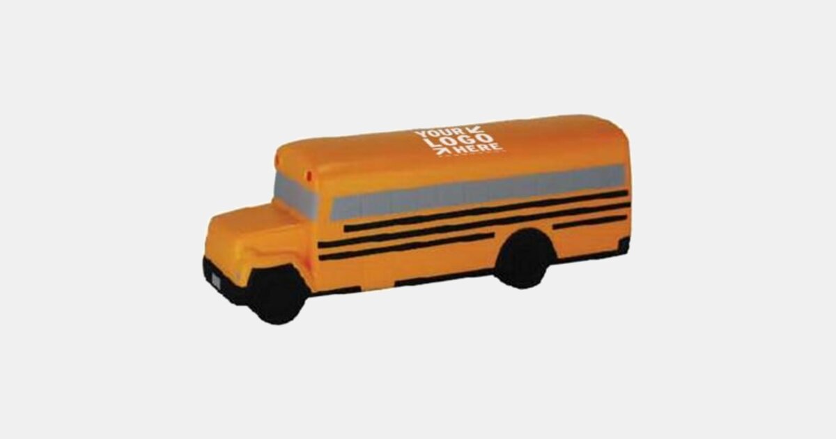 Custom Printed School Bus Stress Reliever with your logo | ImprintLogo.com