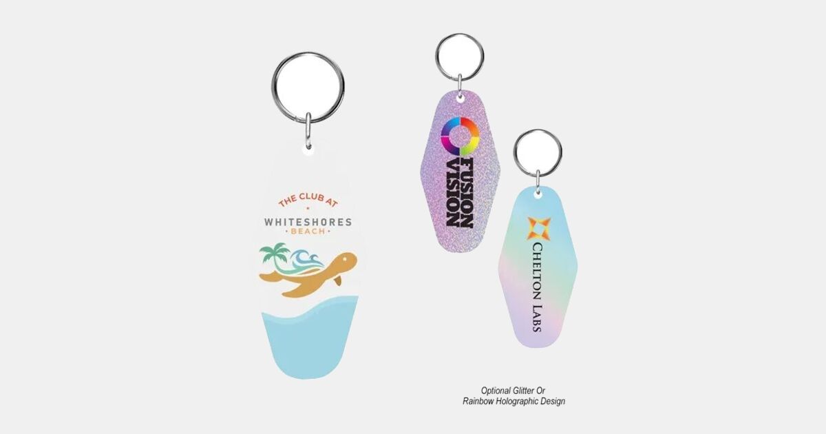Custom Printed Acrylic Motel Key Tag with your logo | ImprintLogo.com