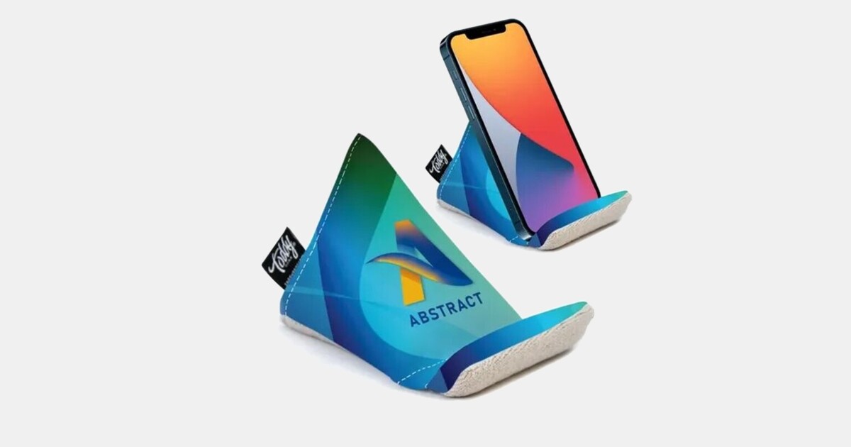 The Wedge - Full Color Mobile Device Stand with your logo | ImprintLogo.com