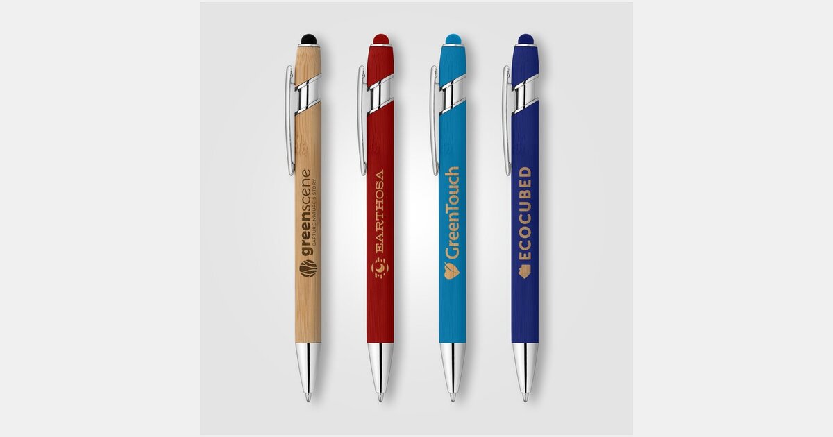 Laser Engraved Ellipse Stylus Pen with your logo | ImprintLogo.com