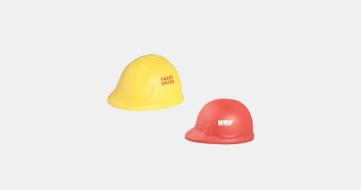 Custom Printed Construction Helmet Stress Reliever with your logo ...