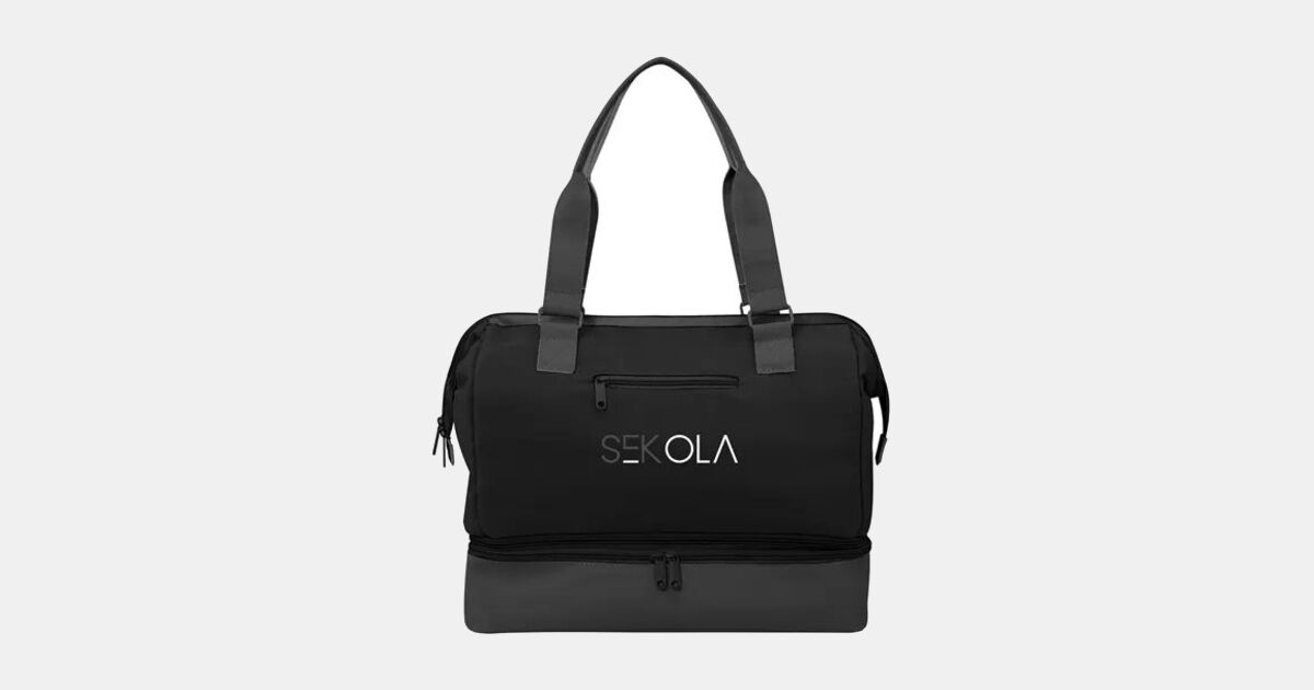 Custom Printed The Weekender Mini Travel Bag With Drop Bottom with your ...