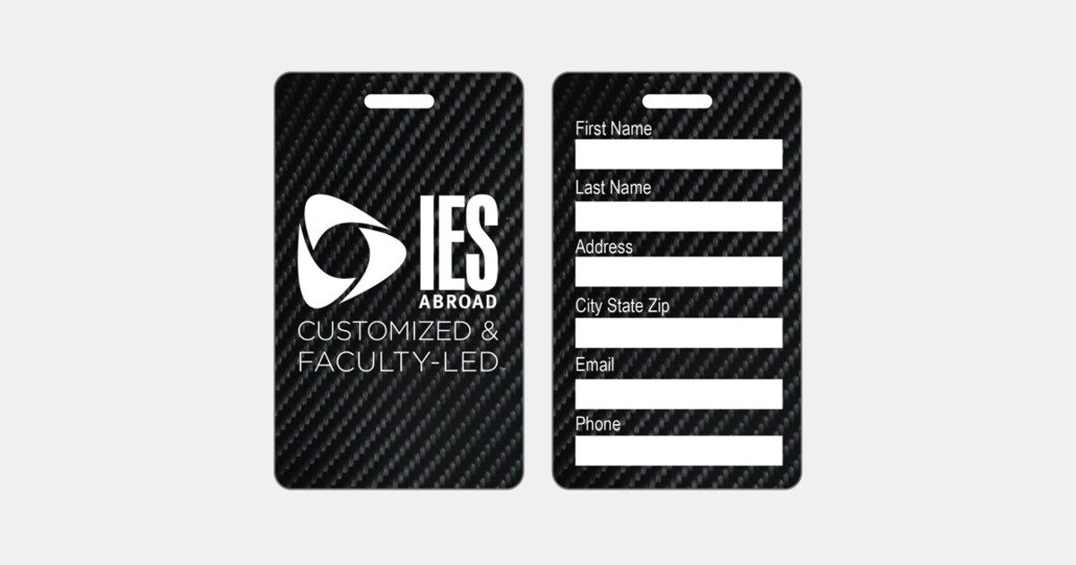 Custom Printed Carbon Fiber Luggage Tags with your logo | ImprintLogo.com