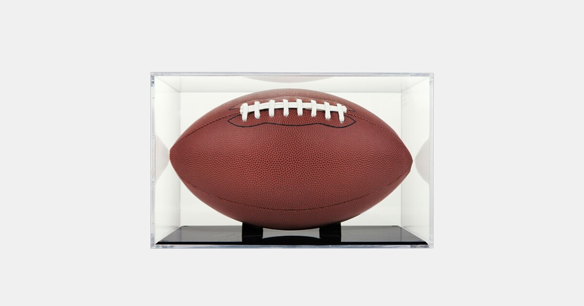 Football Display Cube with Grandstand with your logo | ImprintLogo.com