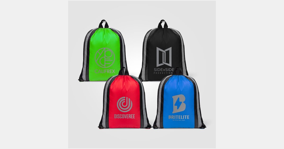 Custom Printed Klondike Drawstring Backpack - 210D Polyester with your logo | ImprintLogo.com