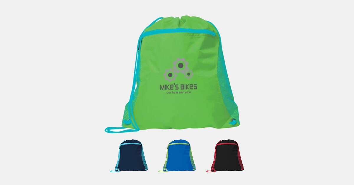 Custom Imprinted Duo Color Mesh Pocket Sport Pack with your logo ...