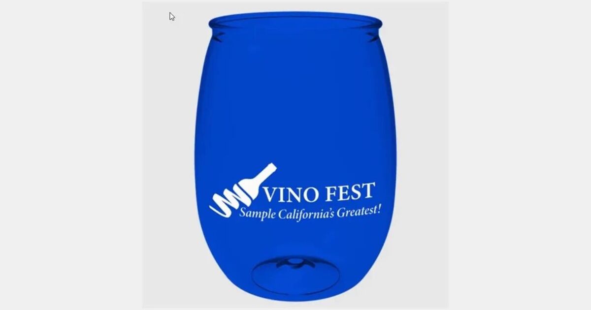 Custom Printed RPET Wine Glass 16 oz with your logo | ImprintLogo.com