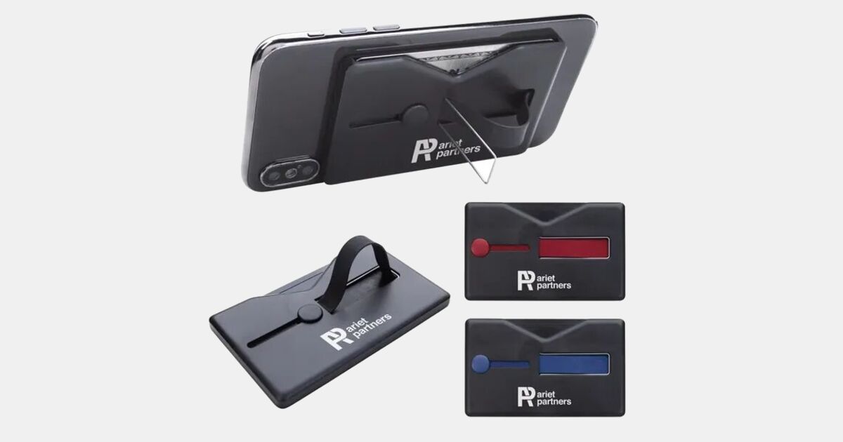 Custom Printed Comfort Grip RFID Phone Wallet with Stand with your logo ...