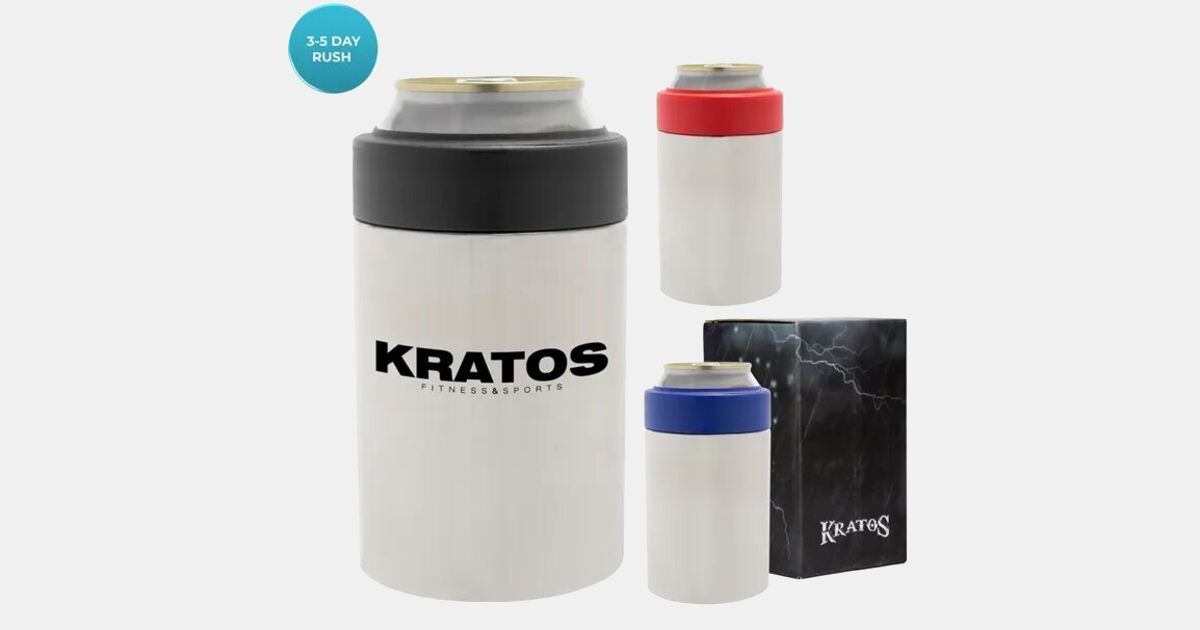 Custom Printed Double Wall Stainless Can Cooler with your logo ...