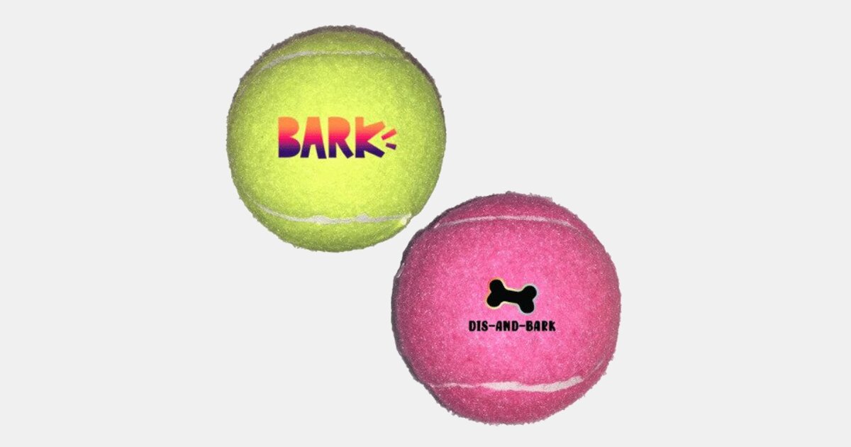 Custom Imprinted Pet Tennis Ball Toy Full Color with your logo ...