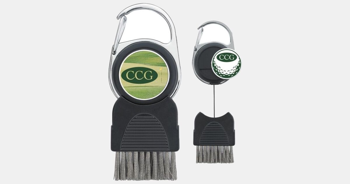 Custom Printed Golf Club Brush with Ball Marker with your logo ...