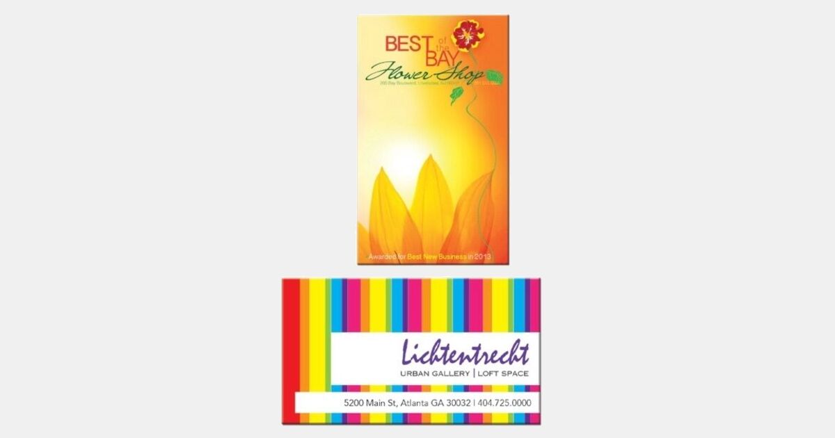 Custom Printed Large Business Card Magnet with your logo | ImprintLogo.com