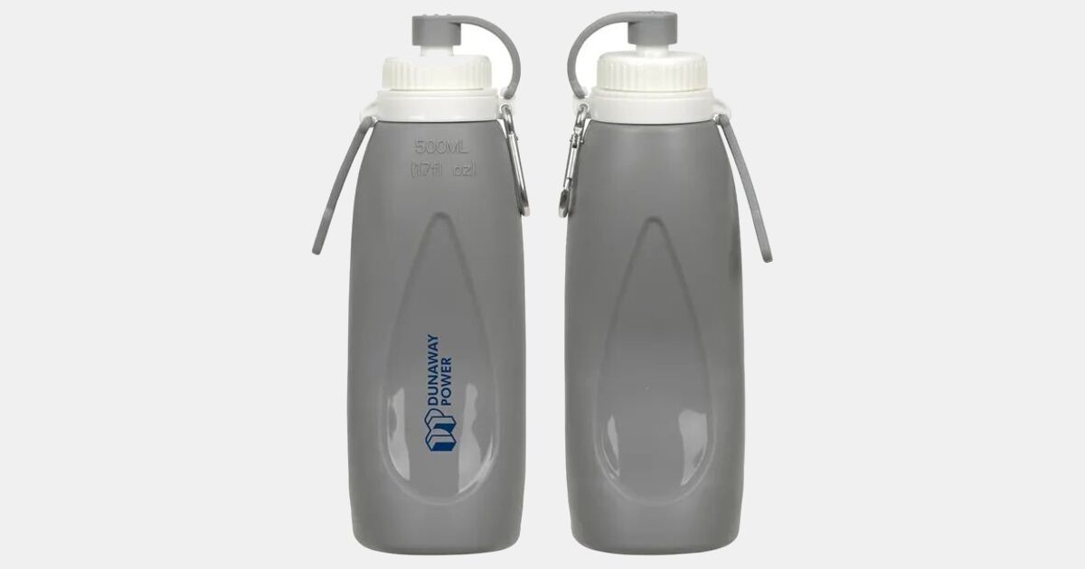 Custom Printed Groove Collapsible Silicone Bottle 17 oz with your logo ...