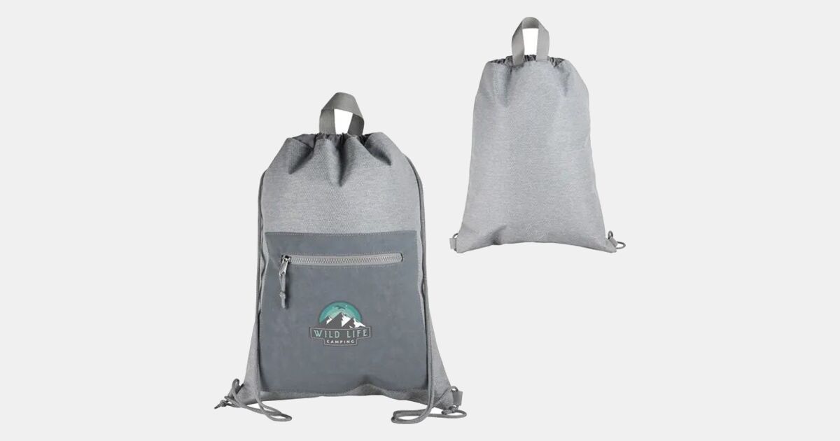 Custom Printed Dove Drawstring Backpack with your logo | ImprintLogo.com