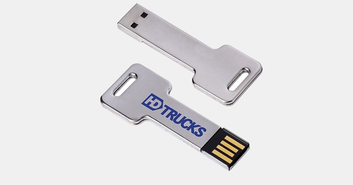 Custom Imprinted Silver Key USB 2.0 Flash Drive with your logo ...