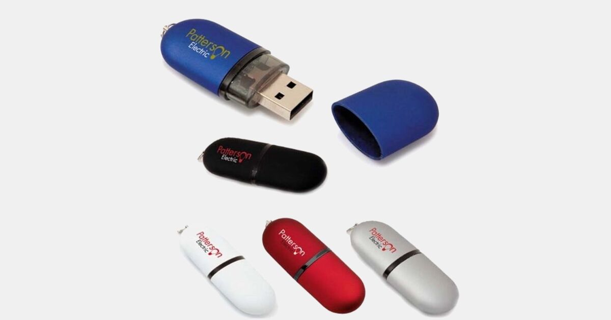Custom Imprinted Oval USB 2.0 Flash Drive with your logo | ImprintLogo.com