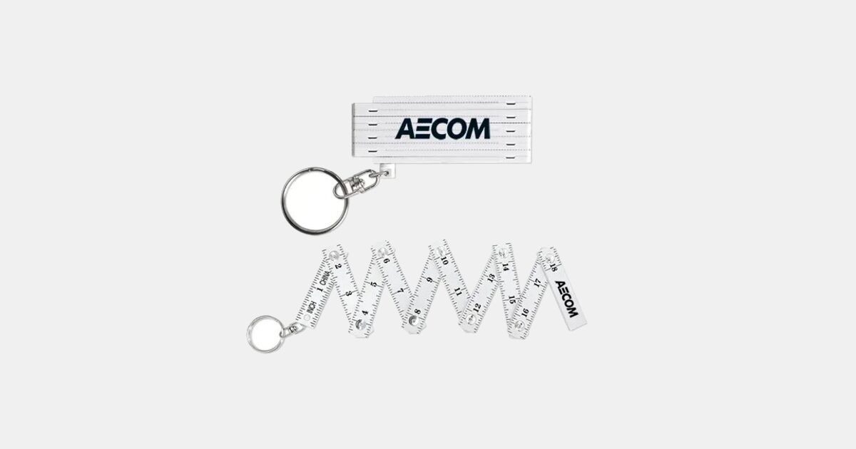 Custom Printed Folding Ruler with Keychain 18" with your logo ...