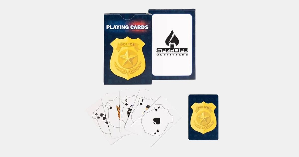 Custom Printed Police Safety Playing Cards with your logo | ImprintLogo.com