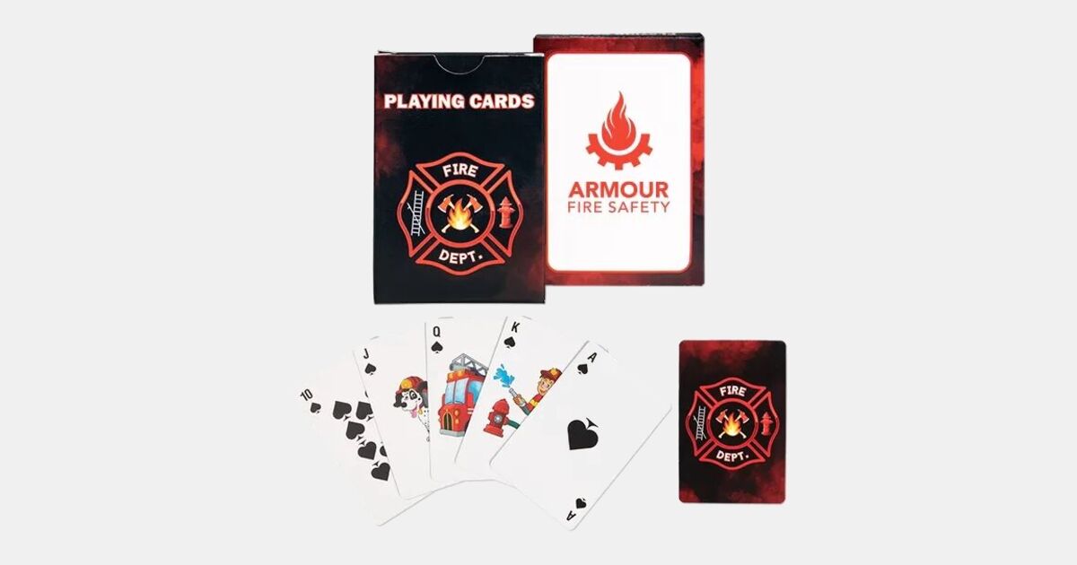 Custom Printed Fire Safety Playing Cards with your logo | ImprintLogo.com