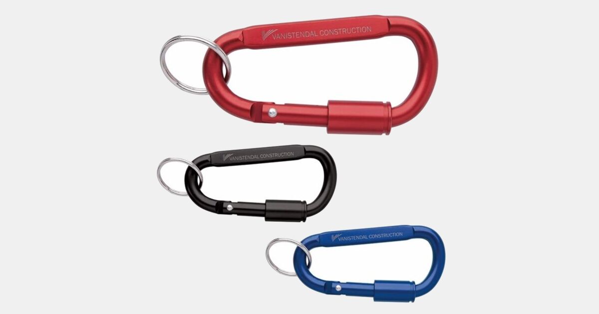 Custom Printed Carabiner with Lock with your logo | ImprintLogo.com