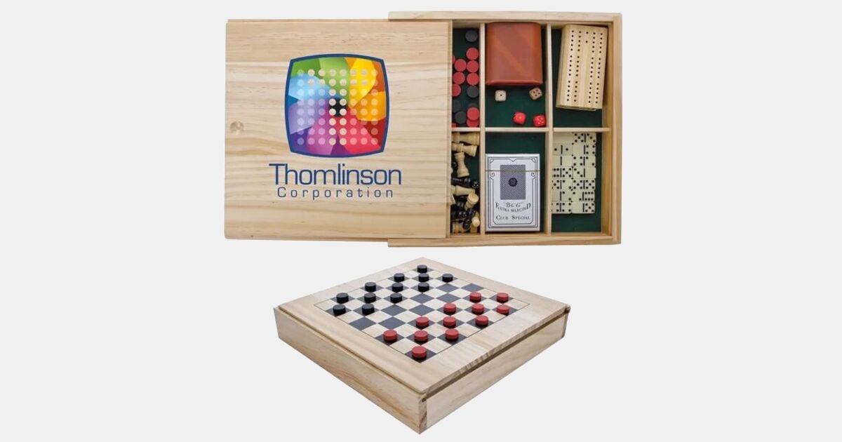 Custom Printed Office Fun Game Set with your logo | ImprintLogo.com