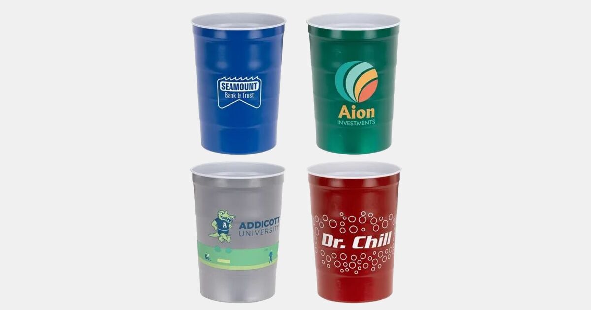 Custom Printed Halftime USA-Made Steel Chill Cup 16 oz with your logo ...