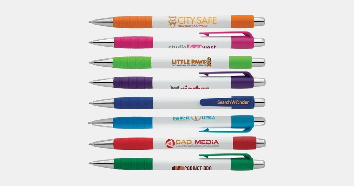 Custom Printed White Element Pen with your logo | ImprintLogo.com