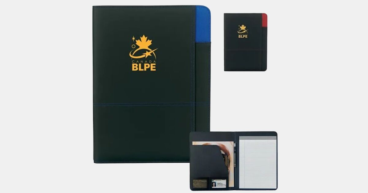 Custom Printed Contrast Padfolio with your logo | ImprintLogo.com