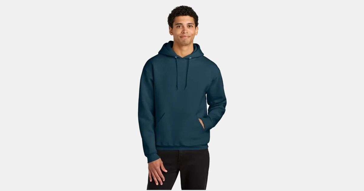 Custom Logo Jerzees Rugged Unisex Hooded Sweatshirt with your logo ...